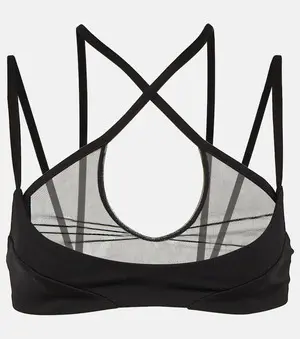 Attico Crossed Straps Bra - Black