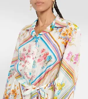 Zimmermann Halcyon Floral Silk Midi Dress