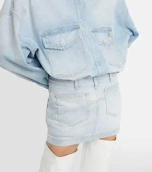 Attico Denim Mini Skirt