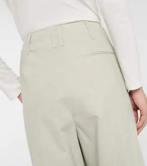 THE ROW Gaugin High-rise Wide-leg Cotton Pants