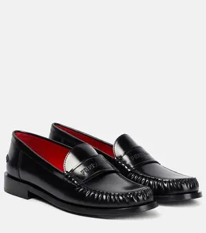 FERRAGAMO Irina Leather Loafers - Black