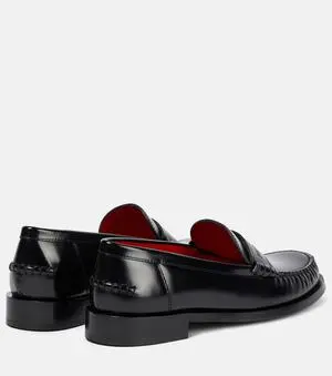 FERRAGAMO Irina Leather Loafers - Black