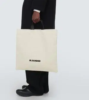 JIL SANDER Book Canvas Tote Bag