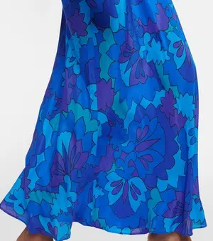Rixo Kamilla Printed Maxi Dress - Blue-0