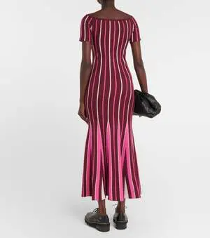 Gabriela Hearst Pleated Wool Maxi Dress - Red