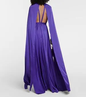 Safiyaa Bridal Chiffon Cape Gown