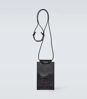 MAISON MARGIELA Croc-effect Leather Phone Pouch