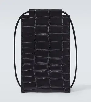 MAISON MARGIELA Croc-effect Leather Phone Pouch