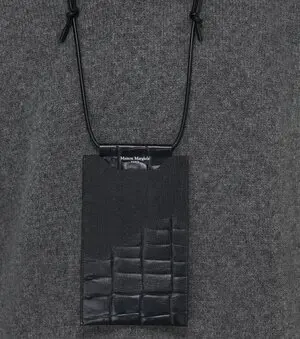MAISON MARGIELA Croc-effect Leather Phone Pouch