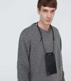 MAISON MARGIELA Croc-effect Leather Phone Pouch