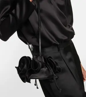 Magda Butrym Ruched Satin Shoulder Bag