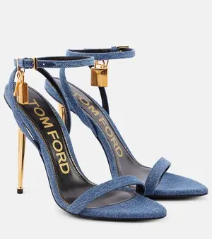 TOM FORD Padlock Denim Sandals