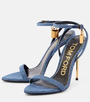 TOM FORD Padlock Denim Sandals