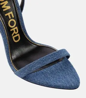 TOM FORD Padlock Denim Sandals