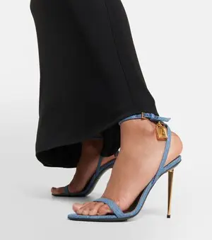 TOM FORD Padlock Denim Sandals