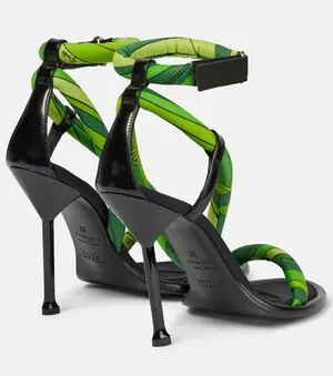 Emilio Pucci Iride Leather-trimmed Sandals