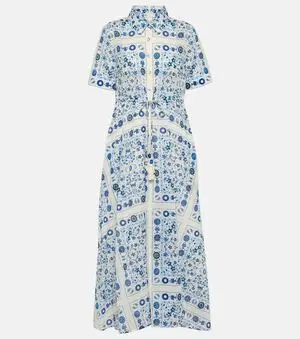 Tory Burch Printed Cotton Midi Dress