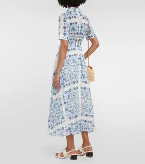 Tory Burch Printed Cotton Midi Dress