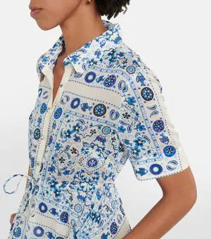 Tory Burch Printed Cotton Midi Dress