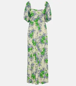 GANNI Floral Mesh Maxi Dress