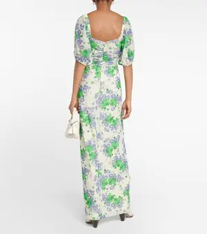 GANNI Floral Mesh Maxi Dress