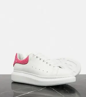 Alexander McQueen Oversized Embellished Leather Sneakers