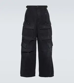 Balenciaga Cotton Twill Cargo Pants - Black