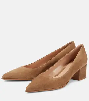 GIANVITO ROSSI Piper Suede Pumps - Brown