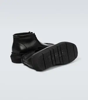 Sacai X Clarks Hybrid Wallabee Leather Boots - Black | Editorialist