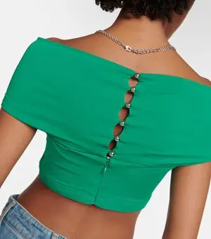 Rabanne Cutout Jersey Top