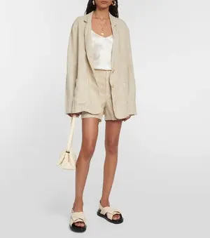 Velvet By Graham & Spencer Fallon Linen Shorts - Beige