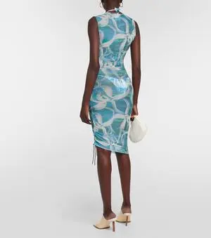 LOUISA BALLOU Heatwave Printed Mini Dress - White
