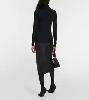 Wolford Aurora Jersey Turtleneck Top