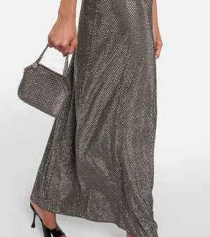 Stella McCartney Asymmetric Embellished Maxi Dress