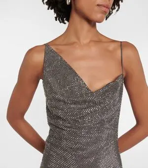 Stella McCartney Asymmetric Embellished Maxi Dress