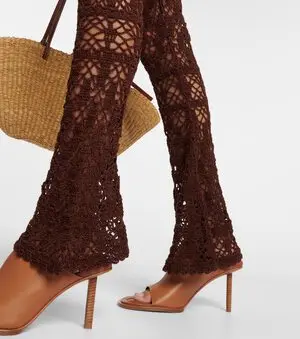 Anna Kosturova Mid-rise Crochet Pants