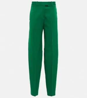 Attico Wide-leg Wool-blend Pants