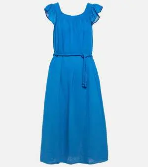 Velvet By Graham & Spencer Justine Cotton Midi Dress - Neutrals