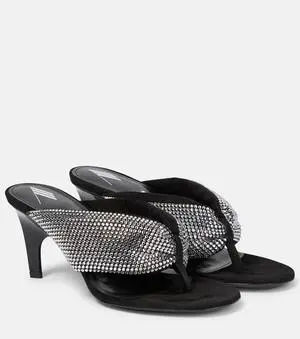Attico Rem Crystal-embellished Thong Sandals - Multicoloured