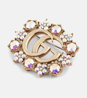 Gucci Gg Crystal-embellished Brooch