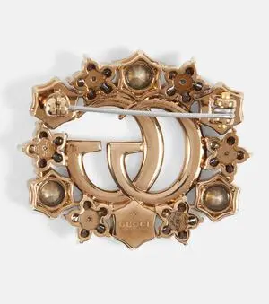 Gucci Gg Crystal-embellished Brooch