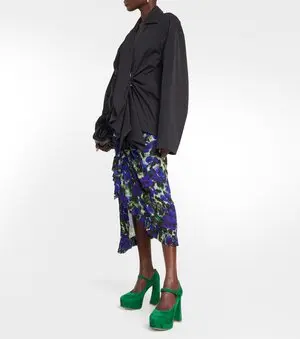 GIANVITO ROSSI Mary Jane Suede Leather Pumps