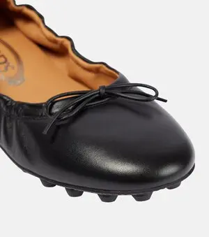 TOD'S Bubble Leather Ballet Flats