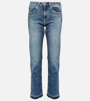Ag Girlfriend Mid-rise Straight Jeans