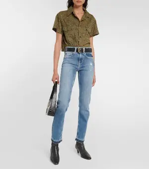 Ag Girlfriend Mid-rise Straight Jeans