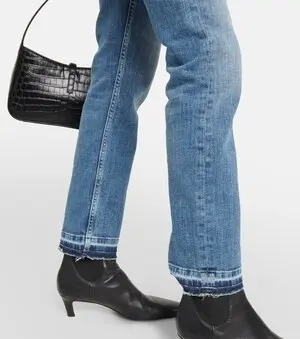 Ag Girlfriend Mid-rise Straight Jeans In Broadway Wash