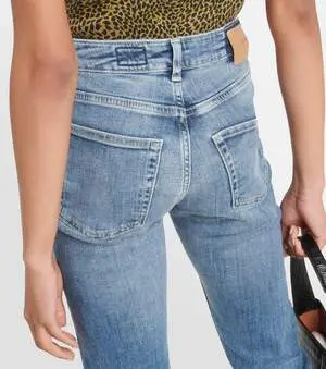 Ag Girlfriend Mid-rise Straight Jeans