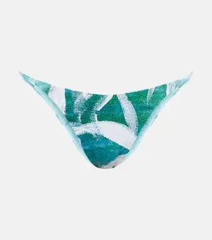 LOUISA BALLOU Mini Ring Bikini Bottom - Blue