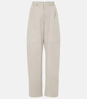 Brunello Cucinelli Mid-rise Wide-leg Jeans - Beige