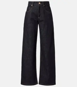 Brunello Cucinelli Mid-rise Wide-leg Jeans - Blue